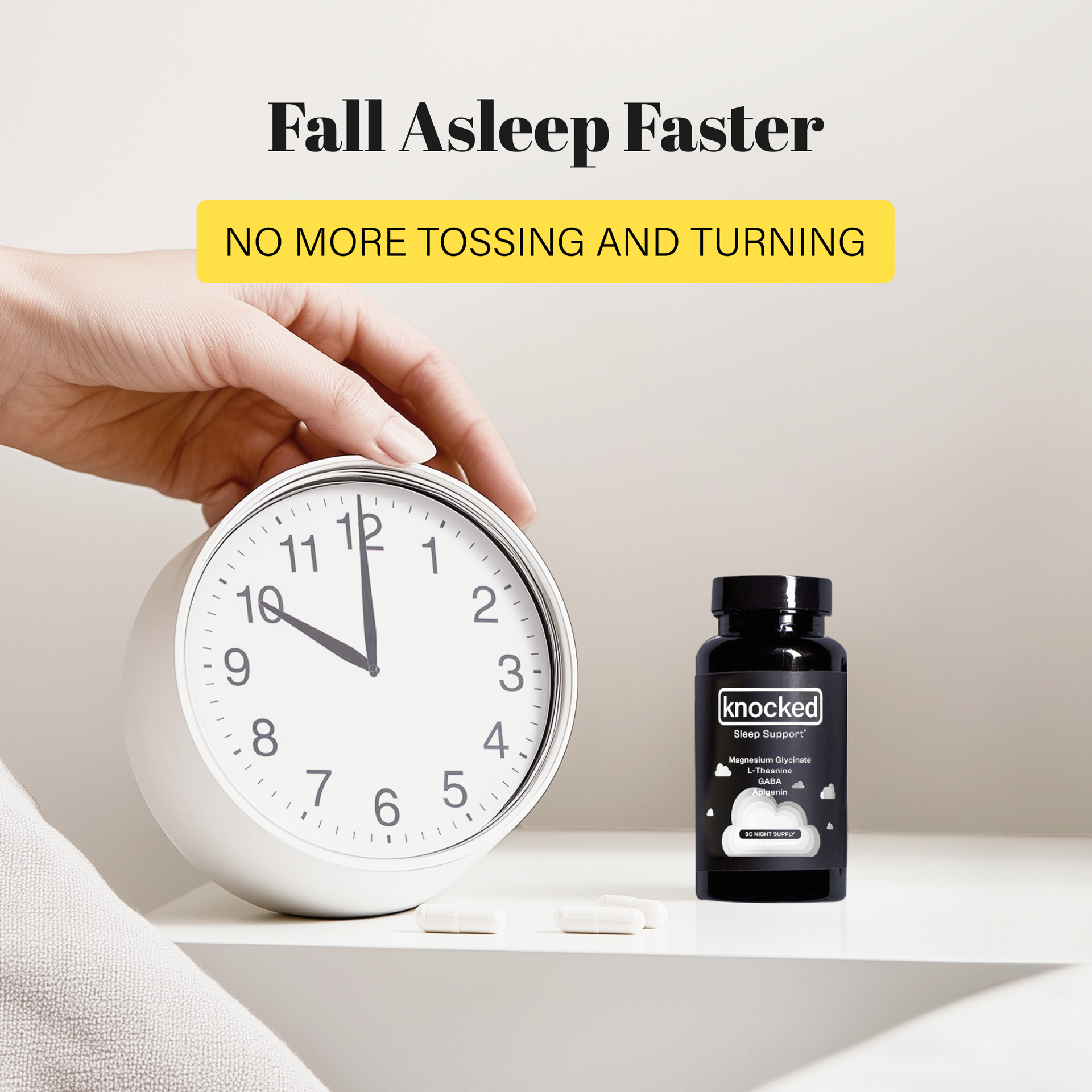 Knocked Magnesium Sleep Support Supplement | Melatonin-Free